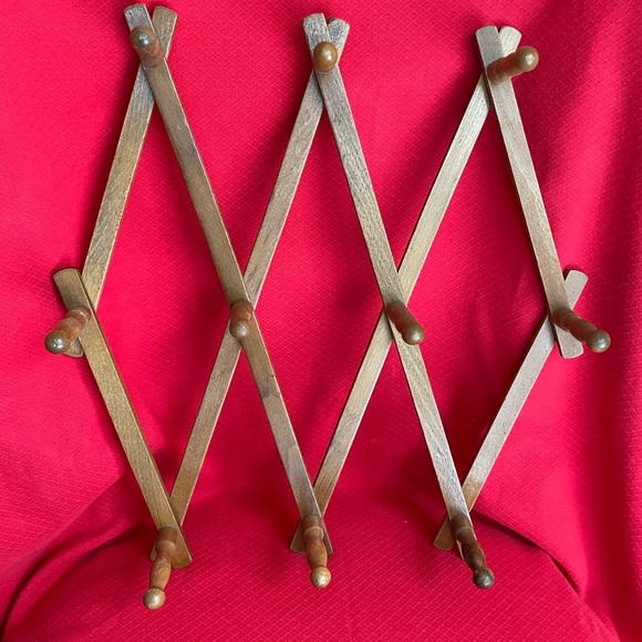 Accents | Vintage Wooden Expandable Peg Rack 1 Pegs Made Me N Japan ...